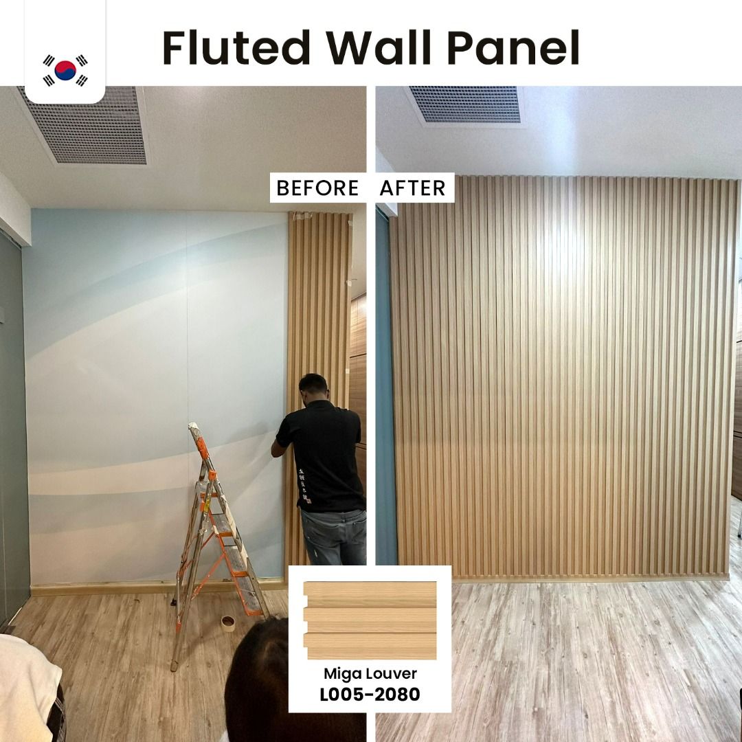 KOREA DIY Fluted Wall Panel / Miga Louver / Molding Panel / Fluted ...