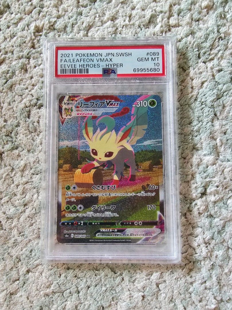 Leafeon Vmax PSA 10 Japanese Pokemon Rare, Hobbies & Toys, Toys & Games on Carousell