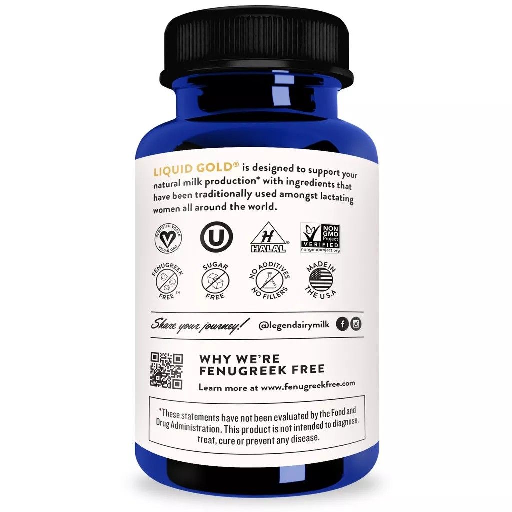 Legendary Milk 60 Caps Liquid Gold - Breast Milk Booster Organic ...