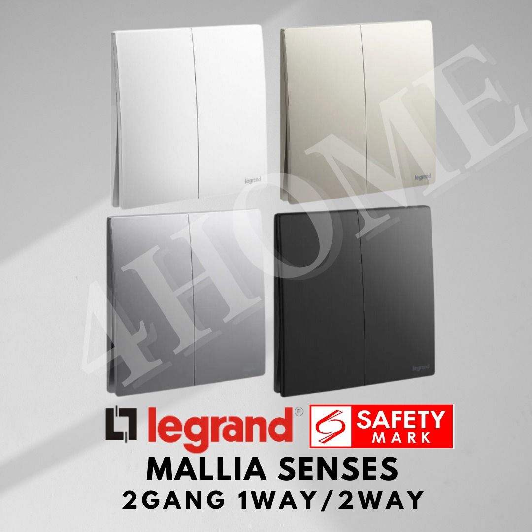 Legrand Mallia Senses Designer Switch Socket Silver Champagne Matt ...