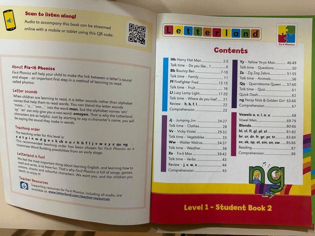 Letterland Fix-it Phonics - Level 1 Student Book + Workbook $100, 興趣及遊戲 ...