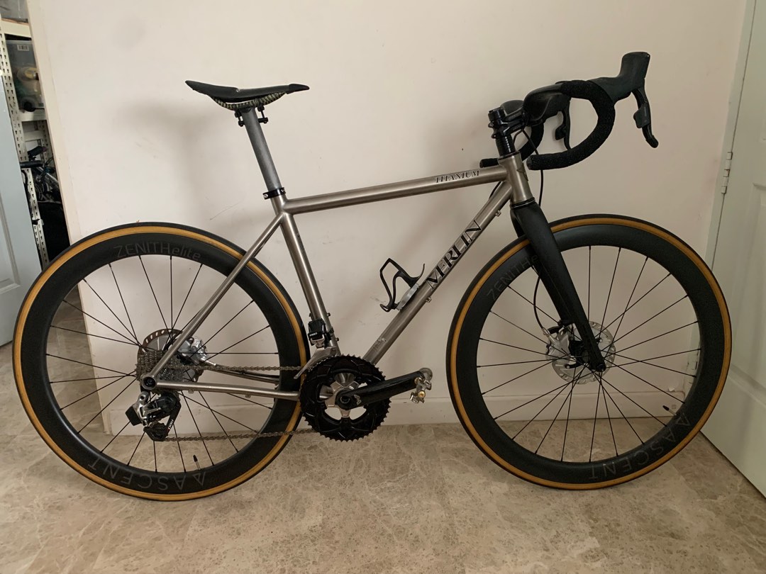 Merlin Sandstone 2021 52cm Titanium Gravel Bike • SRAM RED Etap 2x11s ...