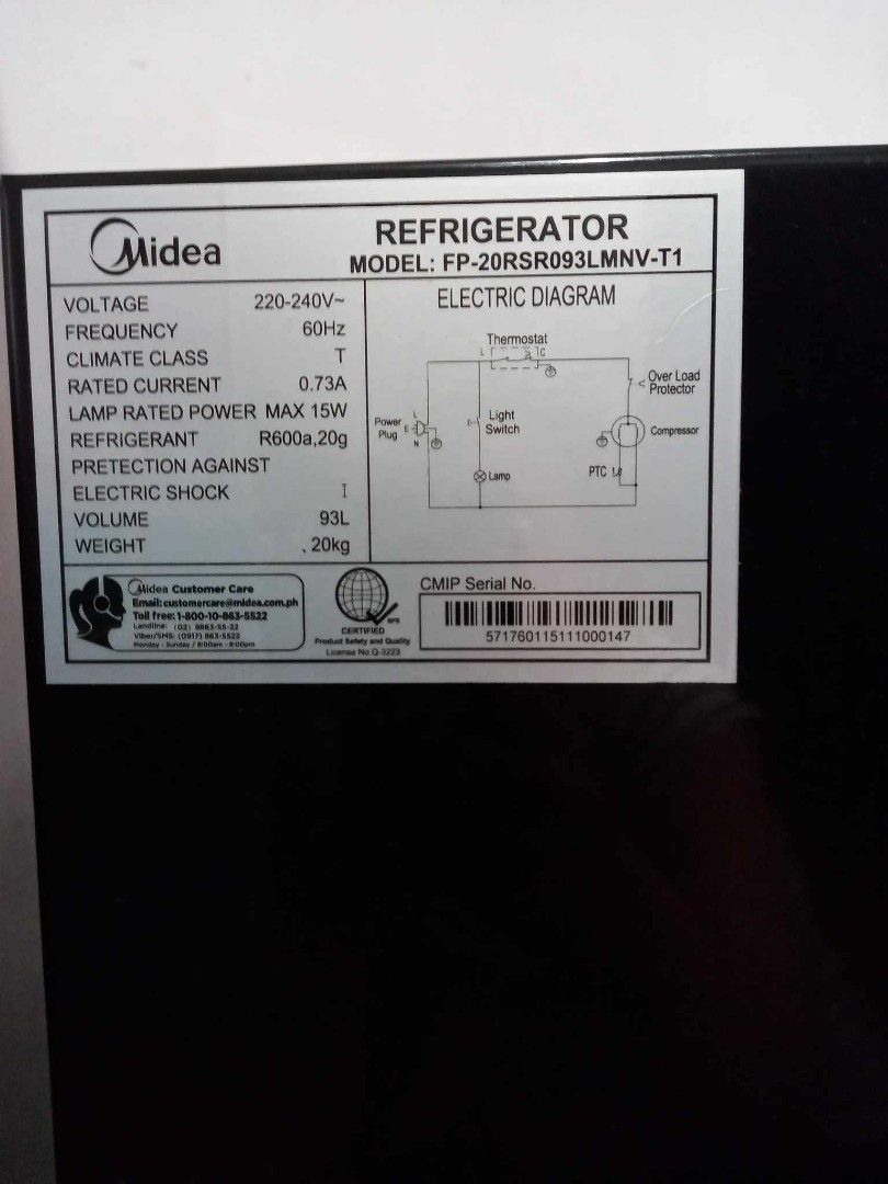 Midea Mini Refrigerator on Carousell