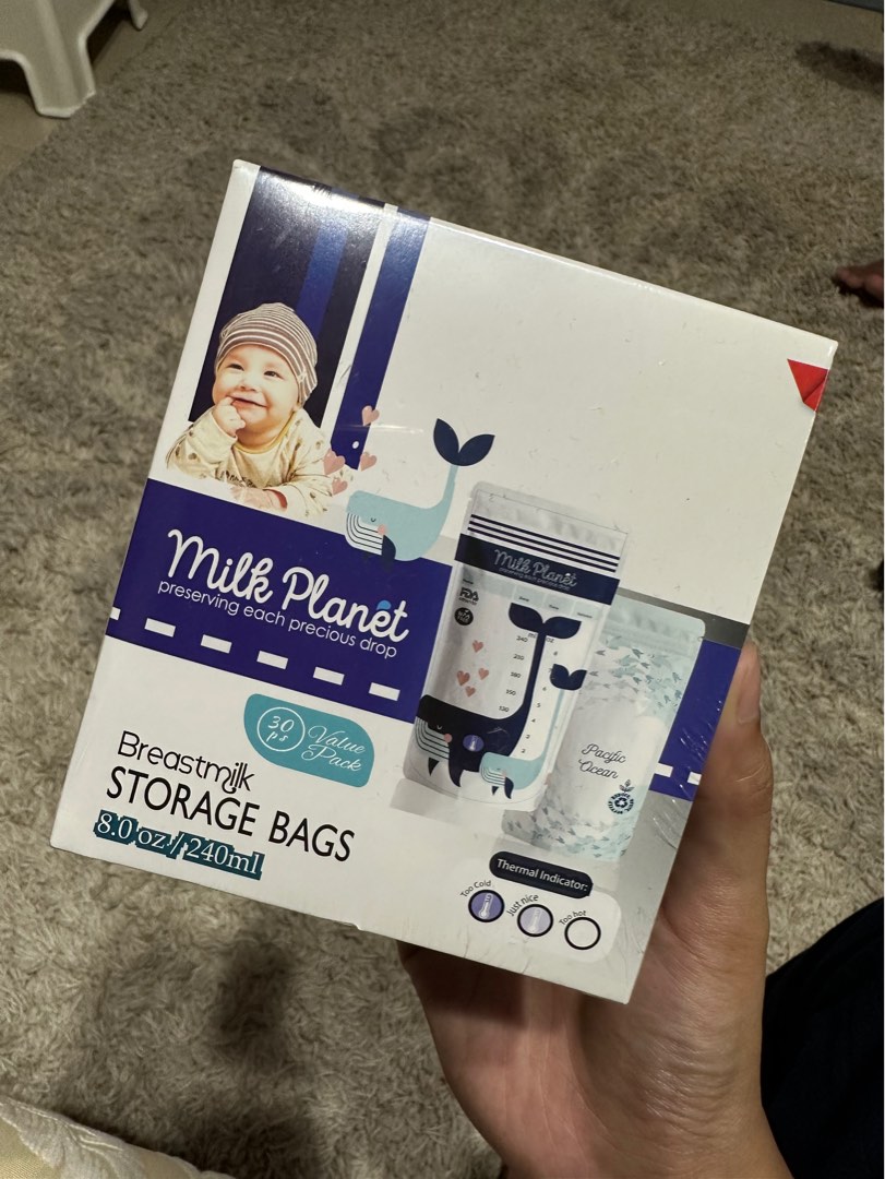 Milk storage bags 30 pcs, 240ml x5 box, Babies & Kids, Nursing ...