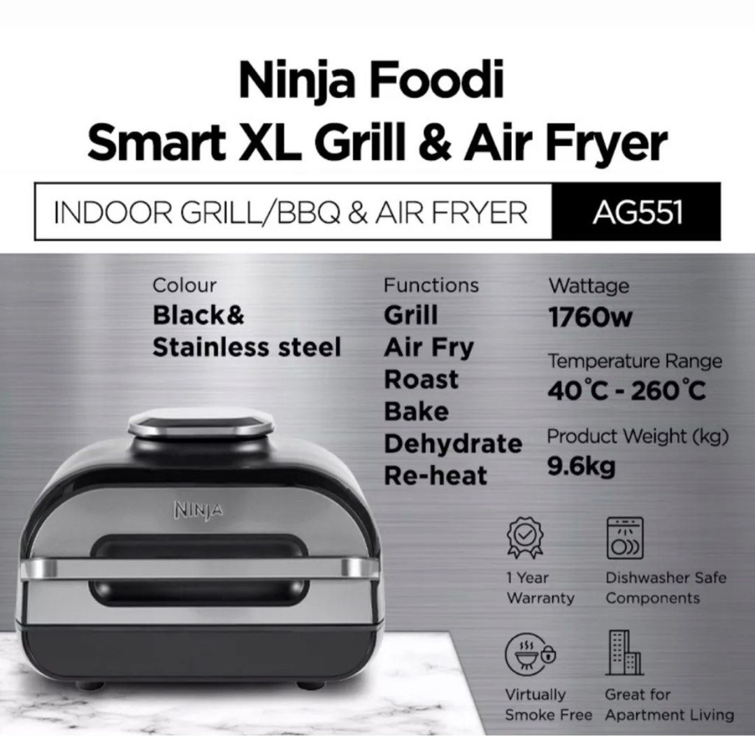 Moving Out | Latest Ninja Foodi Smart Grill (Model AG551), TV & Home ...