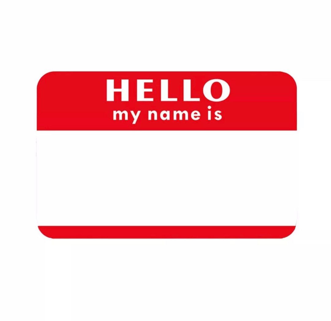 Name Tags 1 Roll/300 Stickers Cartoon Name Tags For Office Meeting ...