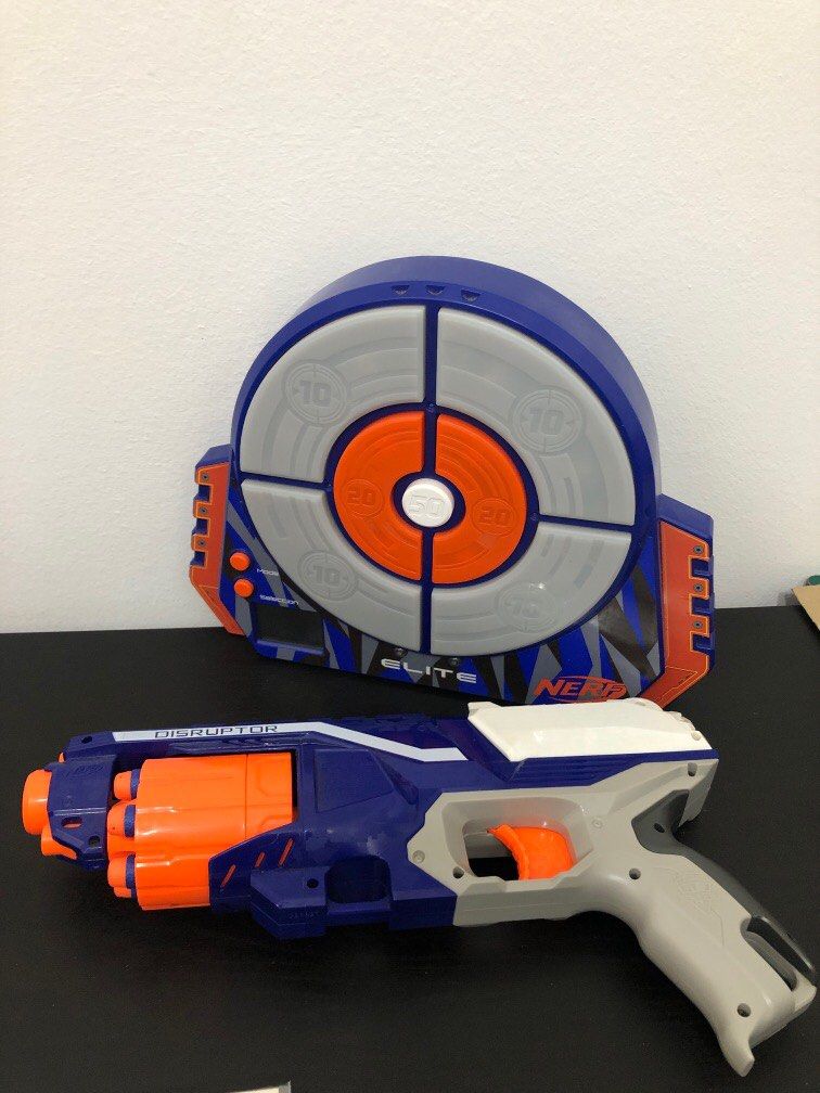 NERF Gun Elite Disruptor & NERF Elite Score & Strike Digital Target ...