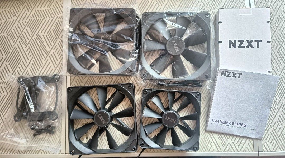 NZXT Kraken Z63 Original Fans (4 Fans), Computers & Tech, Parts ...