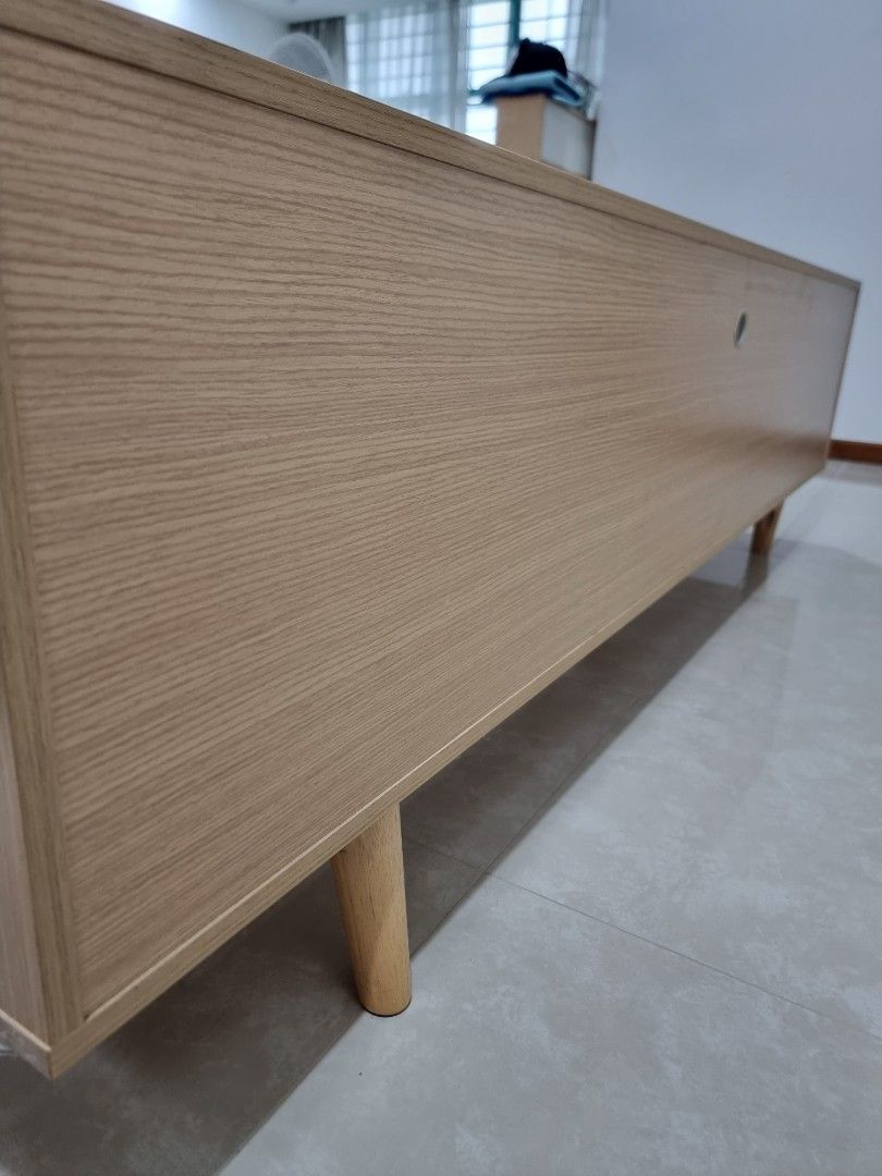 Walnut laminate tv console, Furniture & Home Living, Furniture, TV ...