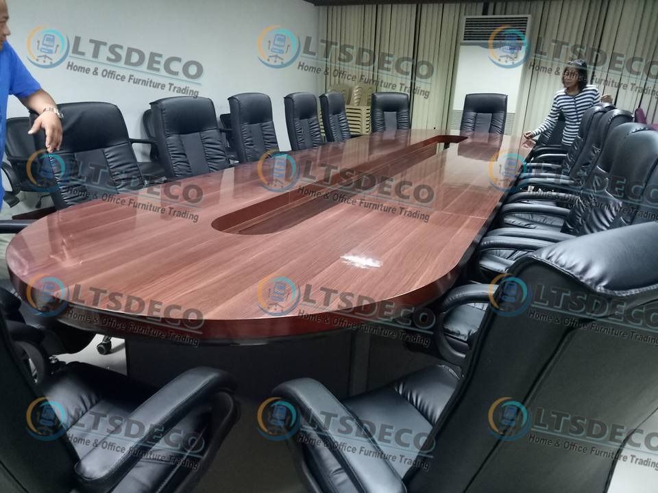 OFFICE FURNITURE WOODEN TYPE CONFERENCE TABLE OFFICE PARTITION on Carousell