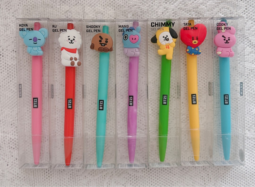 【OFFICIAL 】BT21 Gel Pens, Hobbies & Toys, Collectibles & Memorabilia ...