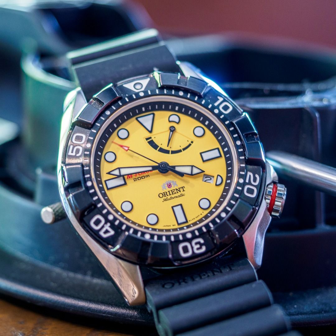 Orient Watch SEL03005Y - M-Force Air Diver, Men's Fashion, Watches ...