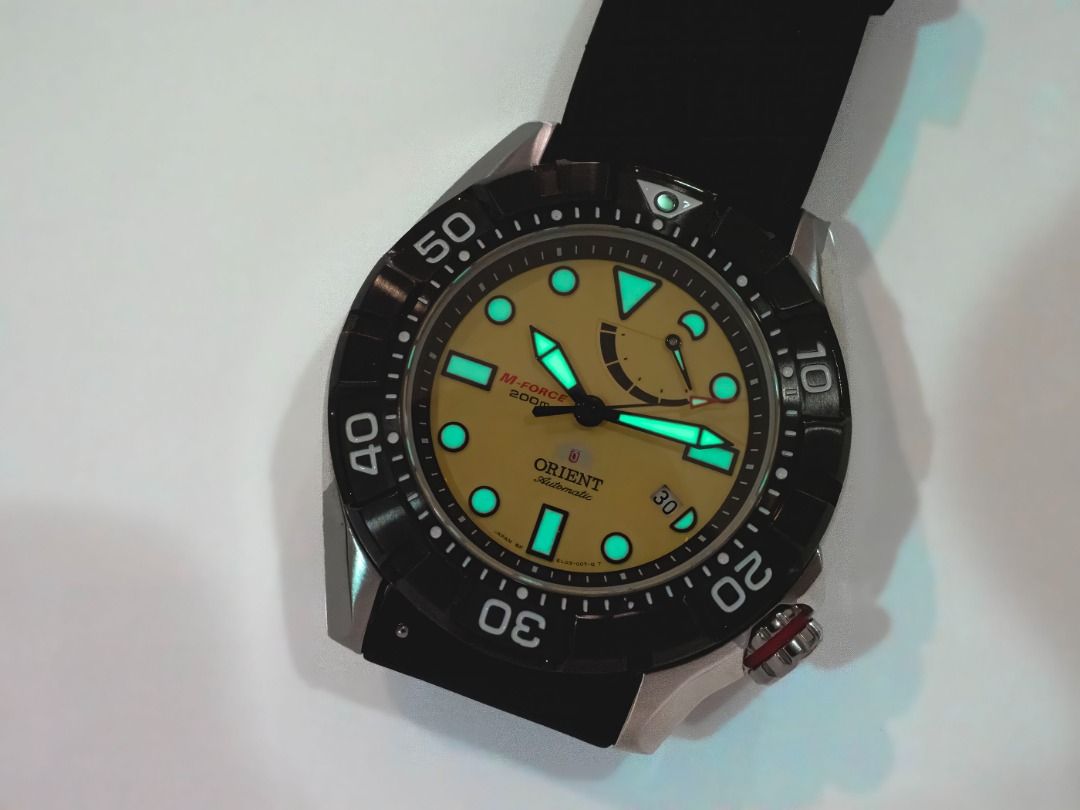 Orient Watch SEL03005Y - M-Force Air Diver, Men's Fashion, Watches ...