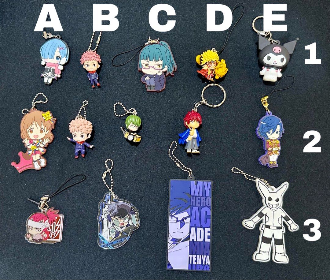 [Original!] Japan Anime Keychain Merch Re-Zero Jujutsu Kaisen My Hero ...