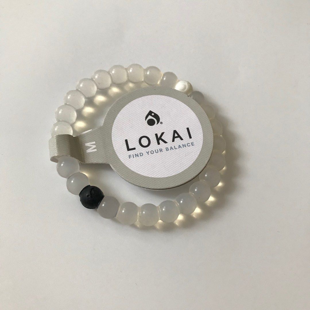 Original Lokai Classic Bracelet Black and White Clear, Men's Fashion, Watches & Accessories ...
