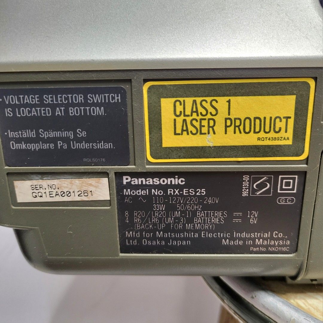 Panasonic RX - ES25 CD / Radio Tuner / Cassette Tape, power blaster portable music sound player ...