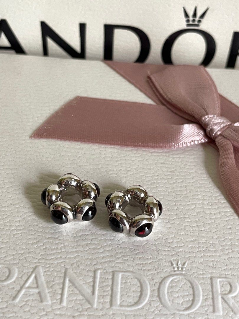 Pandora Cabonchon garnet, Women's Fashion, Jewelry & Organizers, Charms ...