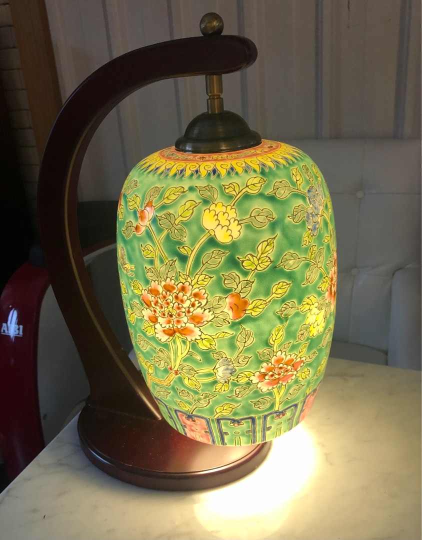 Peranakan Inspired Table Lamp, Furniture & Home Living, Lighting & Fans ...
