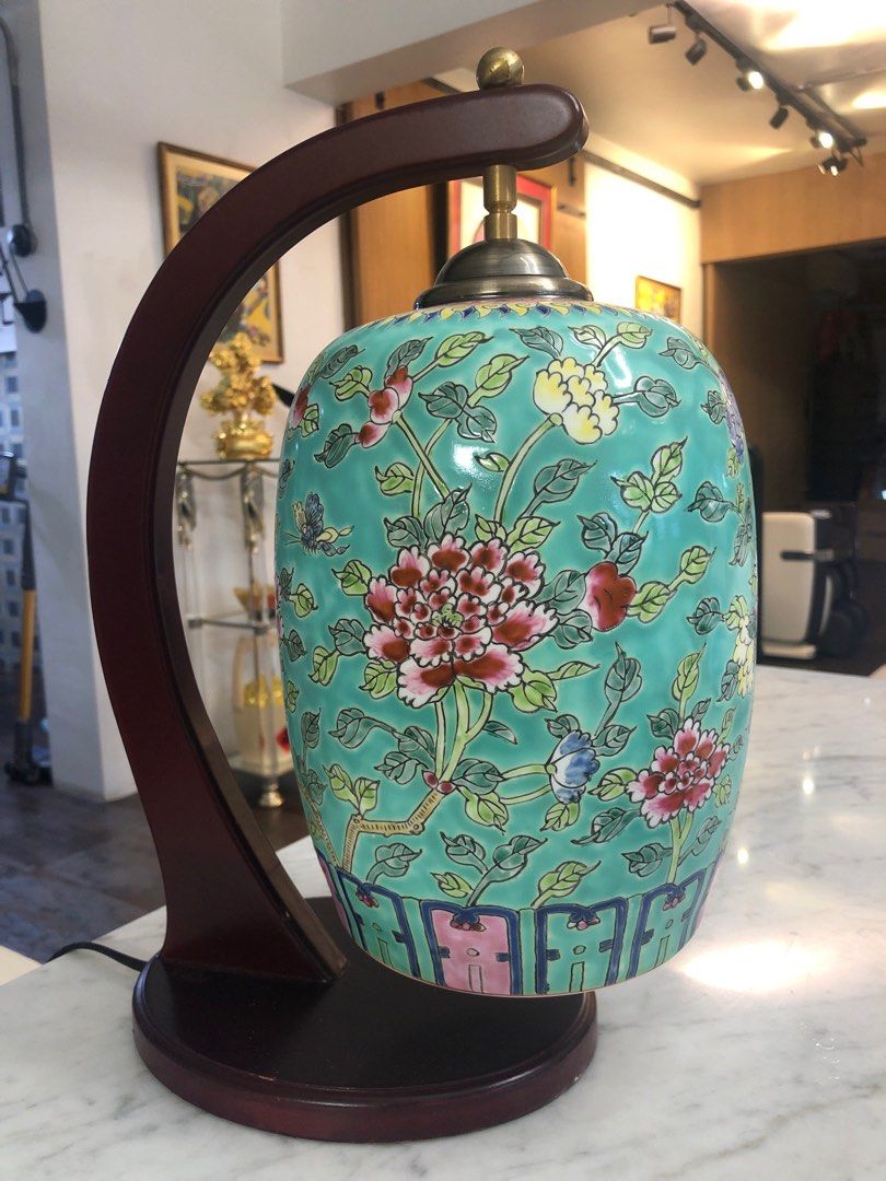 Peranakan Inspired Table Lamp, Furniture & Home Living, Lighting & Fans ...