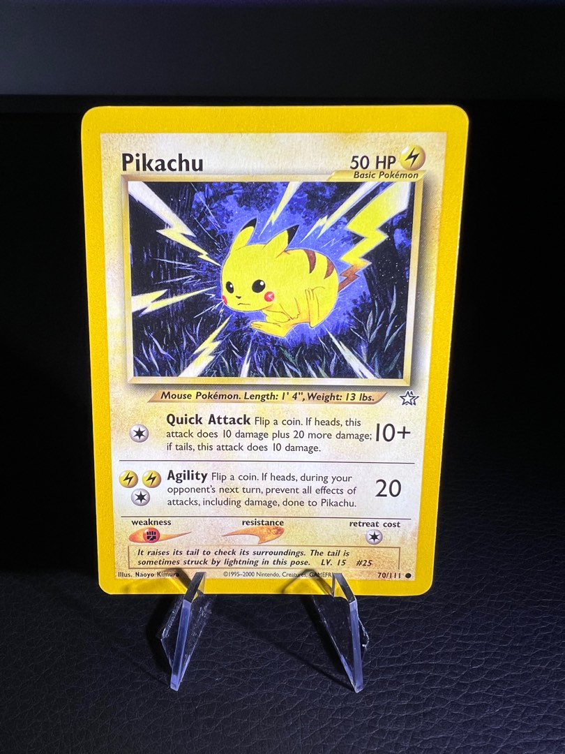 Pikachu, Pokemon Neo Genesis #70/111, Hobbies & Toys, Toys & Games on ...