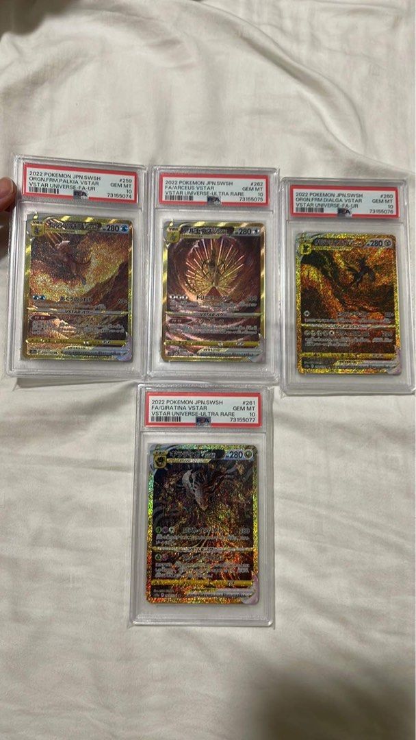 Pokemon SEQUENTIAL PSA 10 VSU Gold UR set Girantina UR, Palkia UR, Arceus UR, Dialga UR gold UR ...
