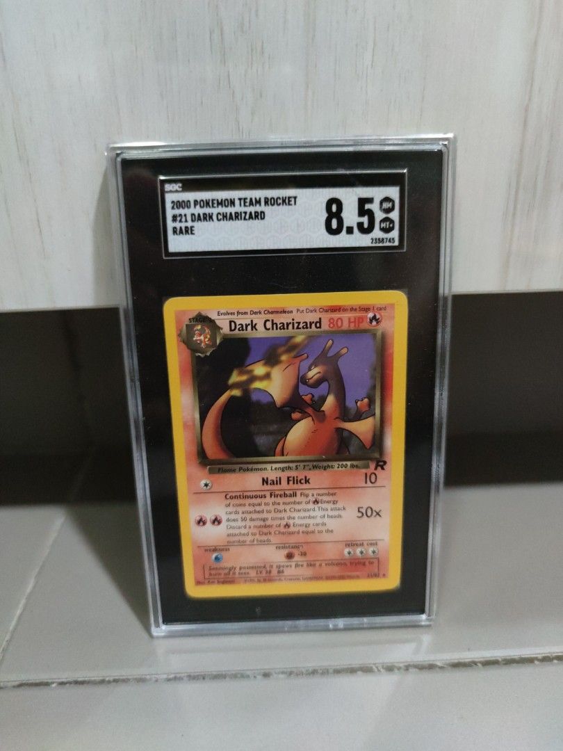 Pokemon TCG Dark Charizard Non Holo #21 SGC 8.5, Hobbies & Toys, Toys ...