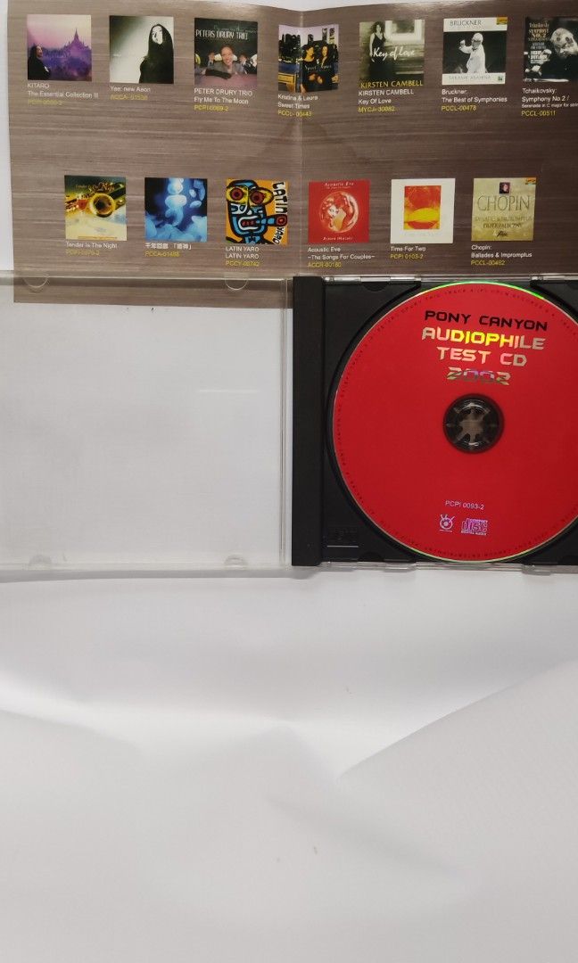 Pony canyon audiophile test cd 2002 URCD, 興趣及遊戲, 音樂、樂器 & 配件, 音樂與媒體 - CD ...