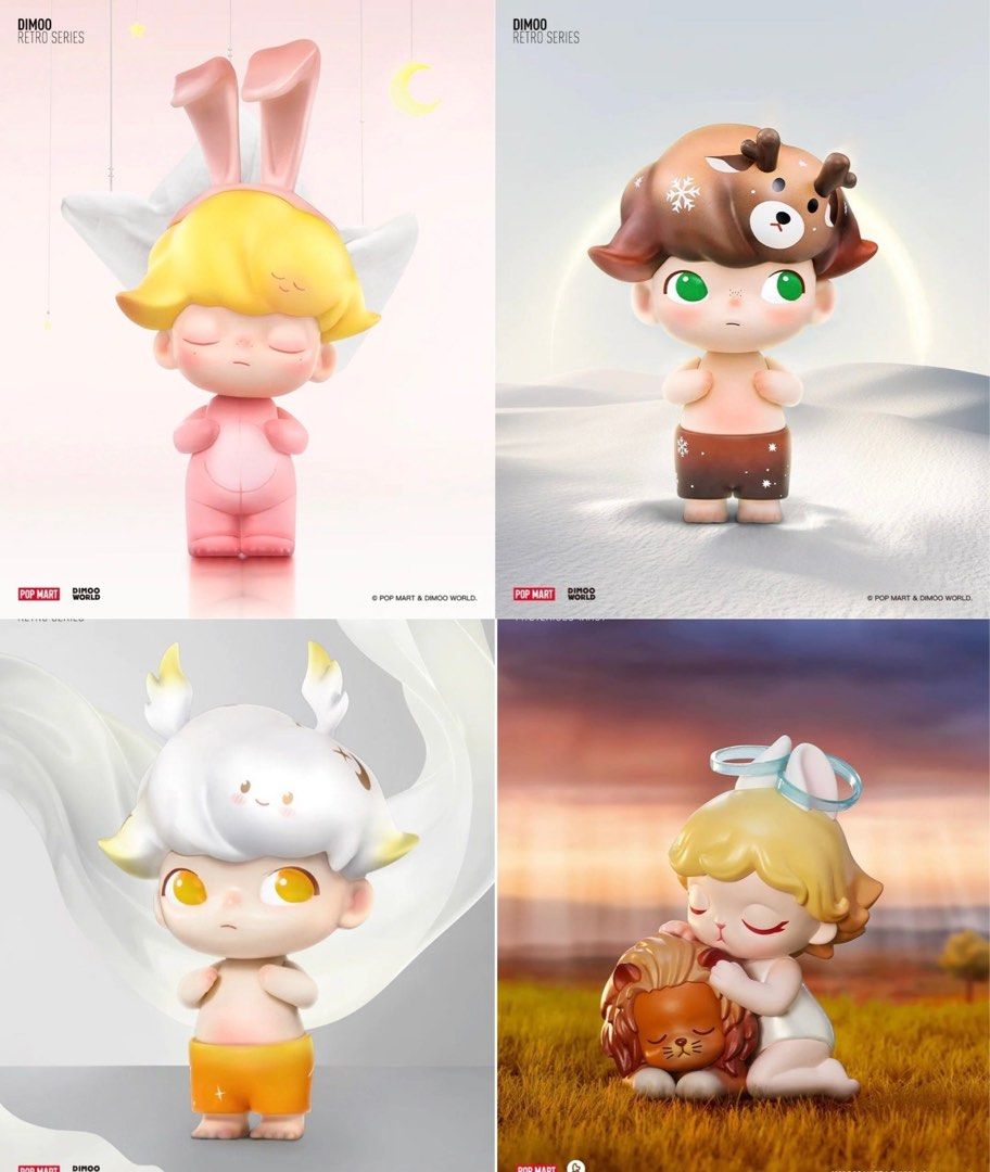 Popmart Dimoo Retro Series / Bunny Mysterious Tarot Blind Box, Hobbies ...