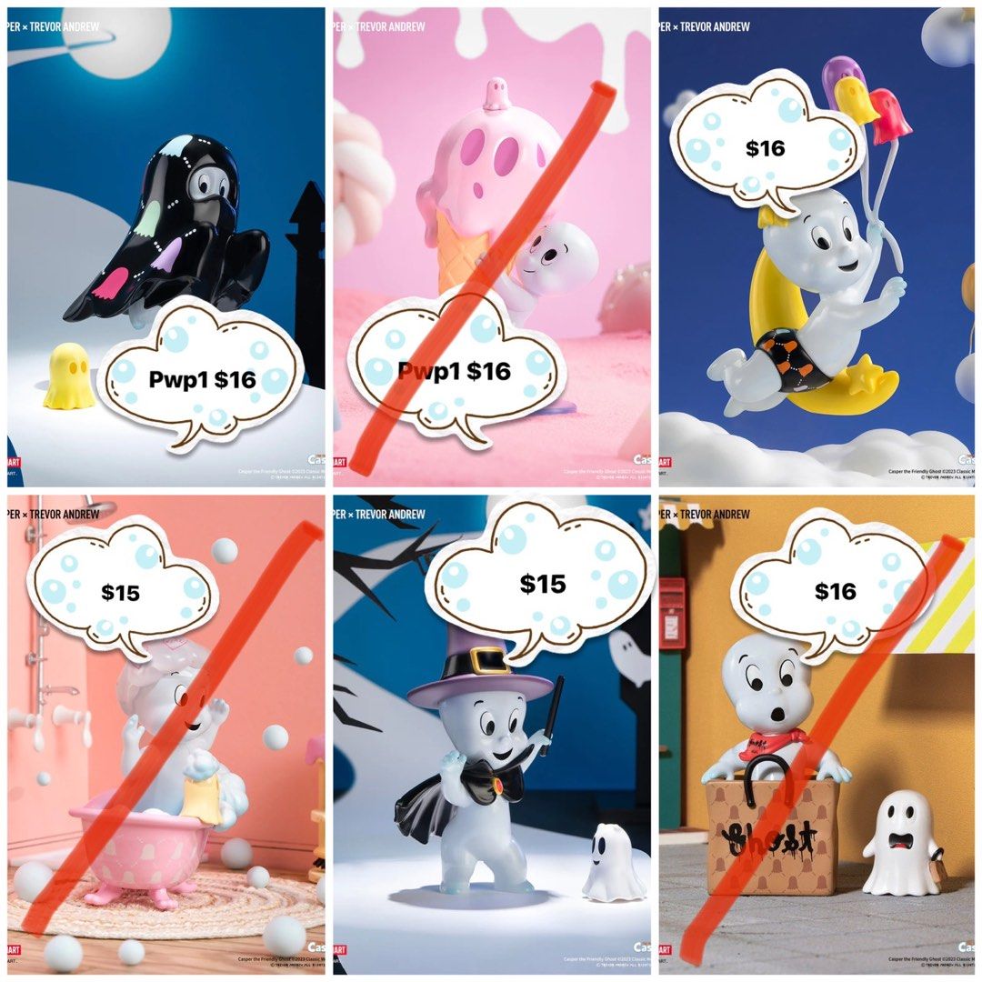 Popmart pop mart Casper x Trevor Andrew series Shopping Casper/Vampire ...