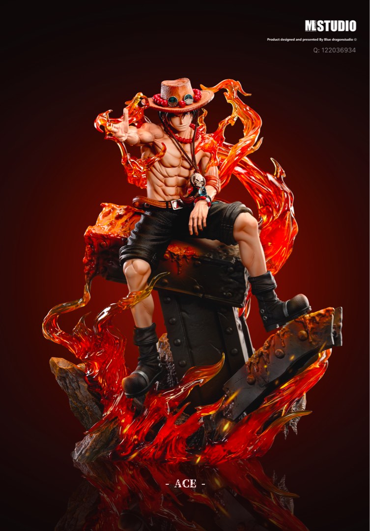 Portgas D Ace GK Figure ML Studio One Piece, Hobbies & Toys, Toys ...