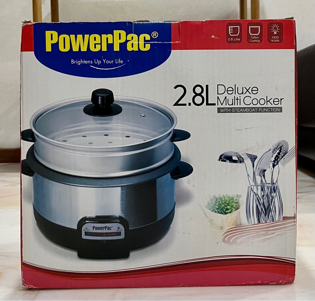 PowerPac 2.8L Deluxe Multi Cooker with Steamboat Function, TV & Home ...