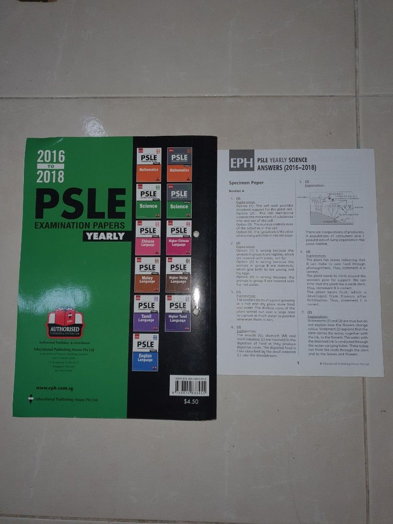 Psle Exam Paper Science 2016-2018, Hobbies & Toys, Books & Magazines ...
