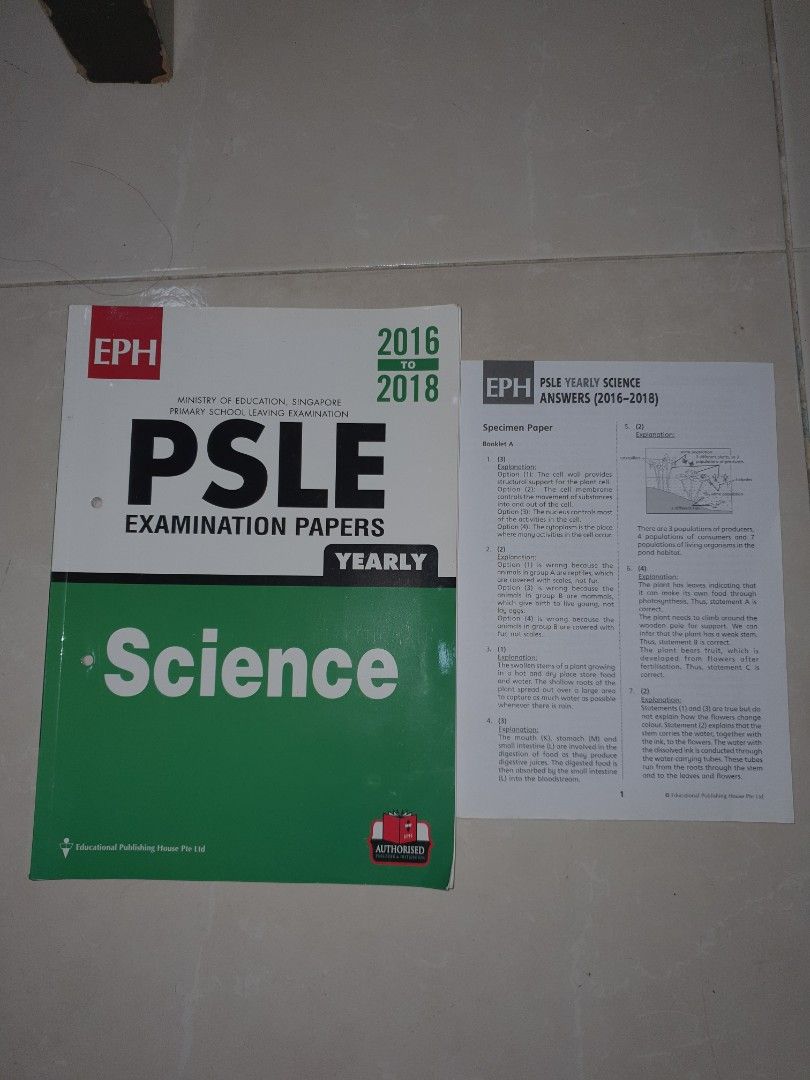 Psle Exam Paper Science 2016-2018, Hobbies & Toys, Books & Magazines ...