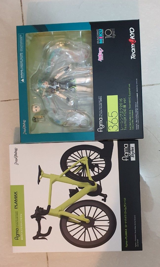(Rare)figma Racing miku 2016 team ukyo biker + figma race bike, Hobbies ...