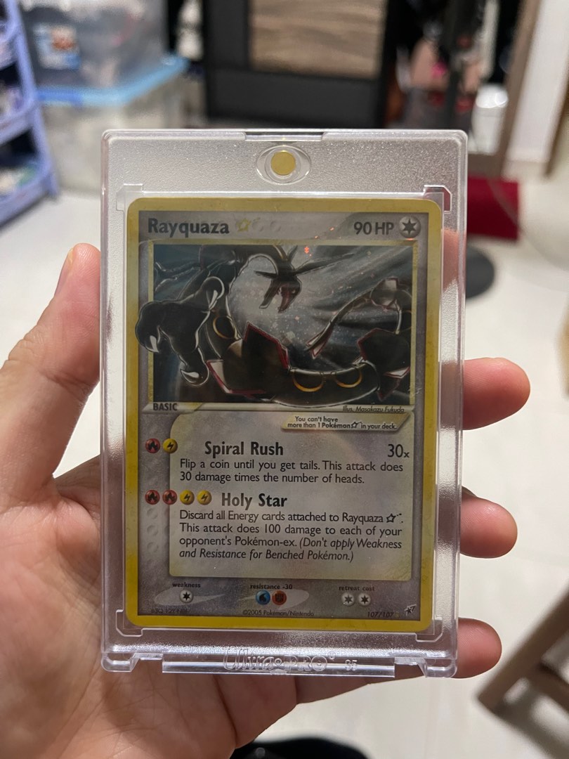 Rayquaza Gold Star, Hobbies & Toys, Toys & Games on Carousell