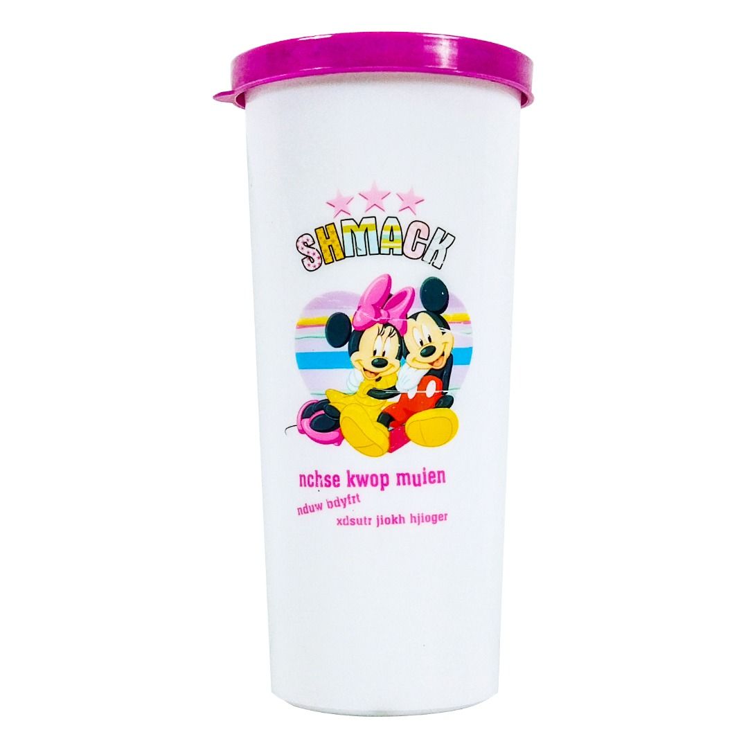 Reusable Plastic Cups with Snap-On Lid for Kids Tumbler Cup Baso on ...