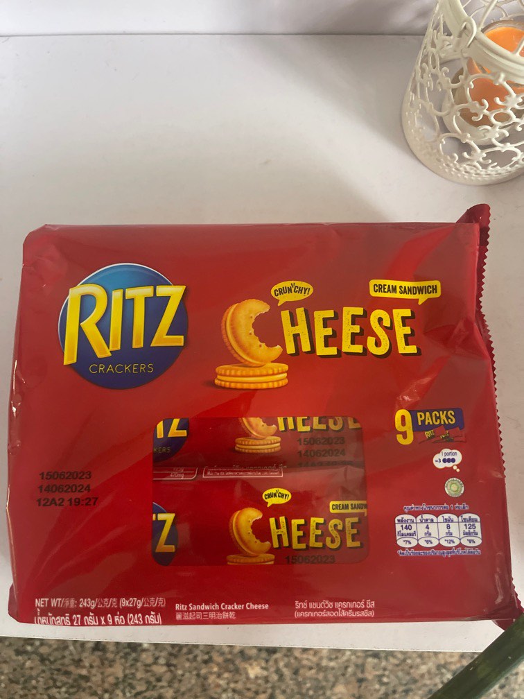 RITZ Cheese sandwich crackers 1 pack - 9 pieces total 4 packs, Food ...
