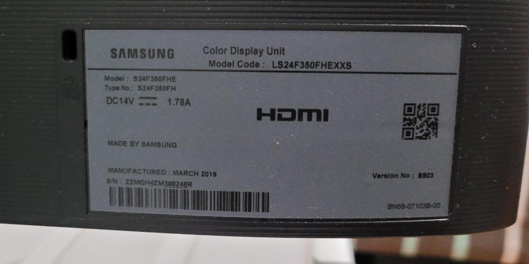 Samsung 24" LED Monitor LS24F350FHEXXS, Computers & Tech, Parts ...