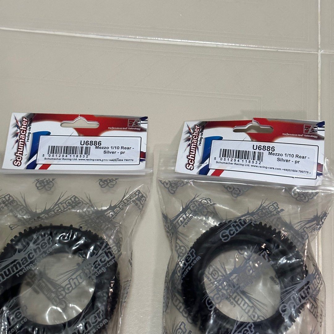 Schumacher Mezzo Silver Compound Tire & AKA Closed Cell insert Tamiya ...