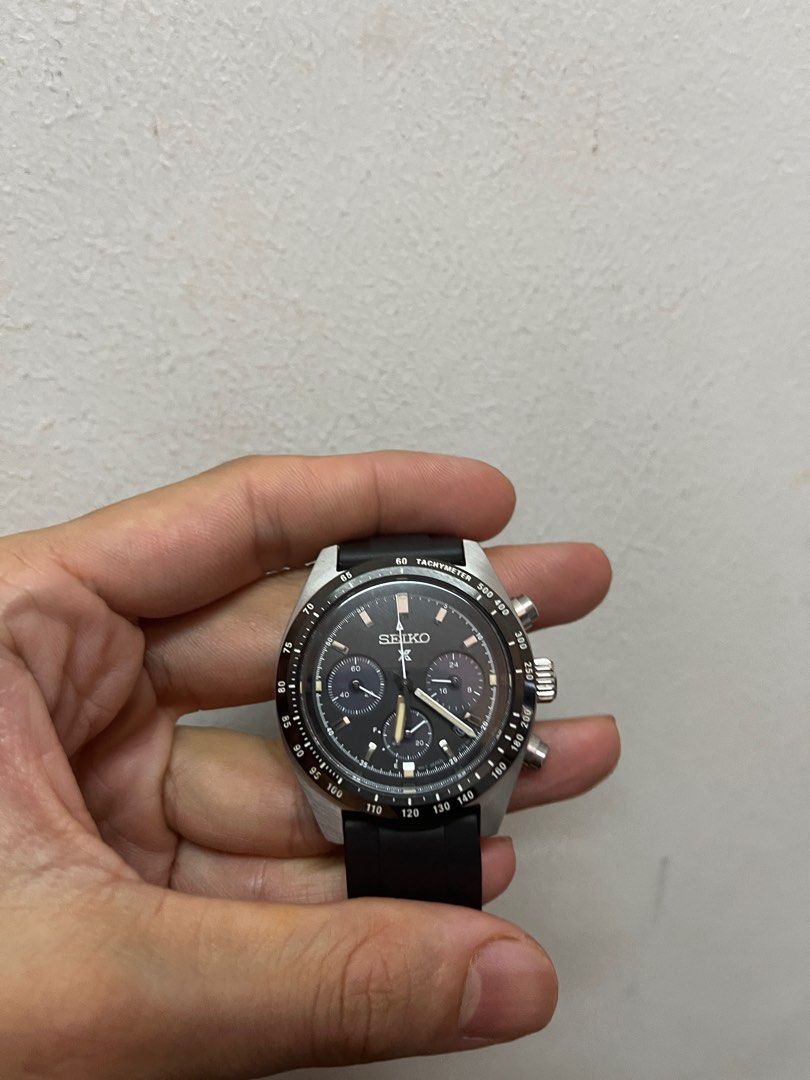 Seiko Prospex Speed timer chronograph solar black, Men's Fashion ...