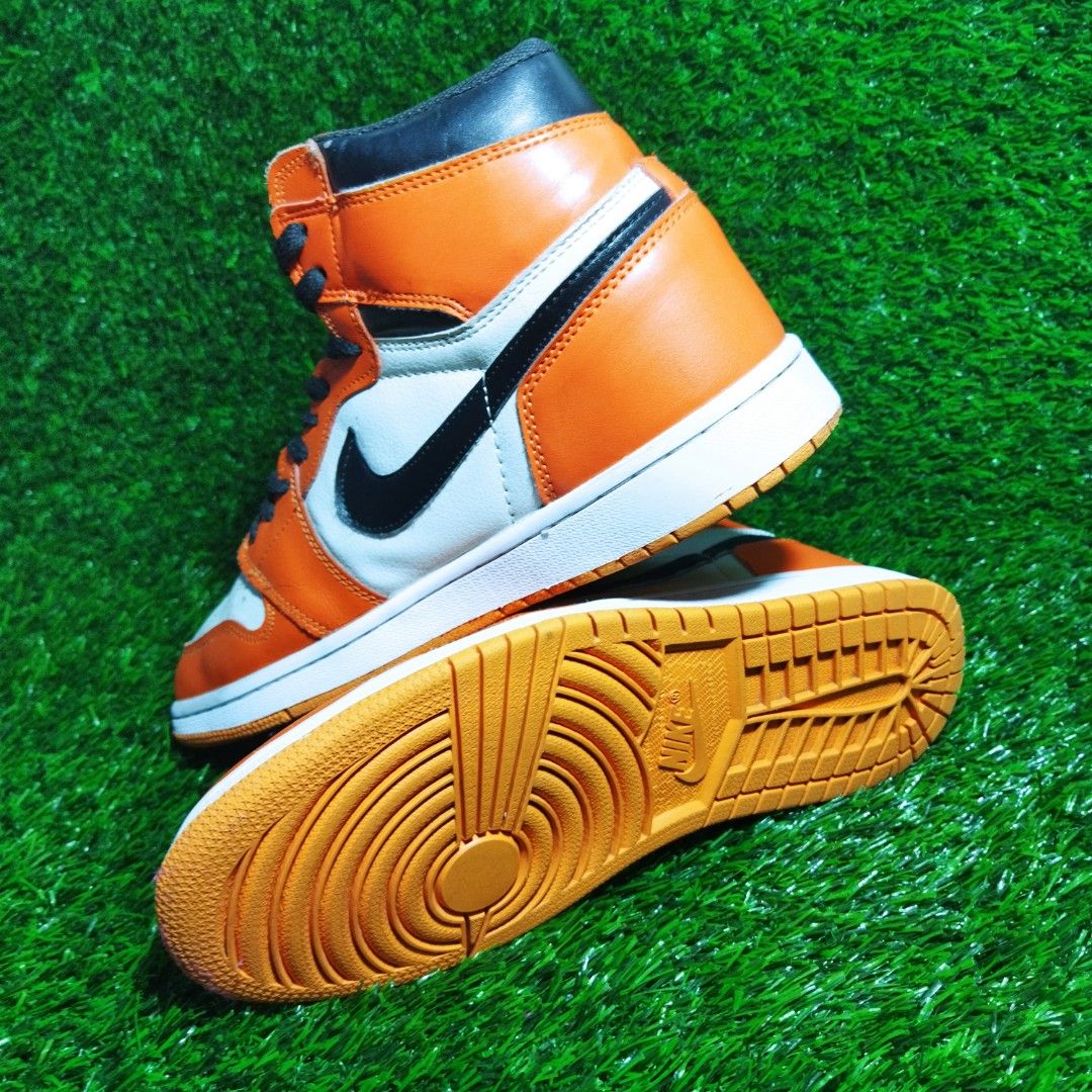 Sepatu Nike Air Jordan 1 High Shattered Blackboard 20 Oren (41), Fesyen ...