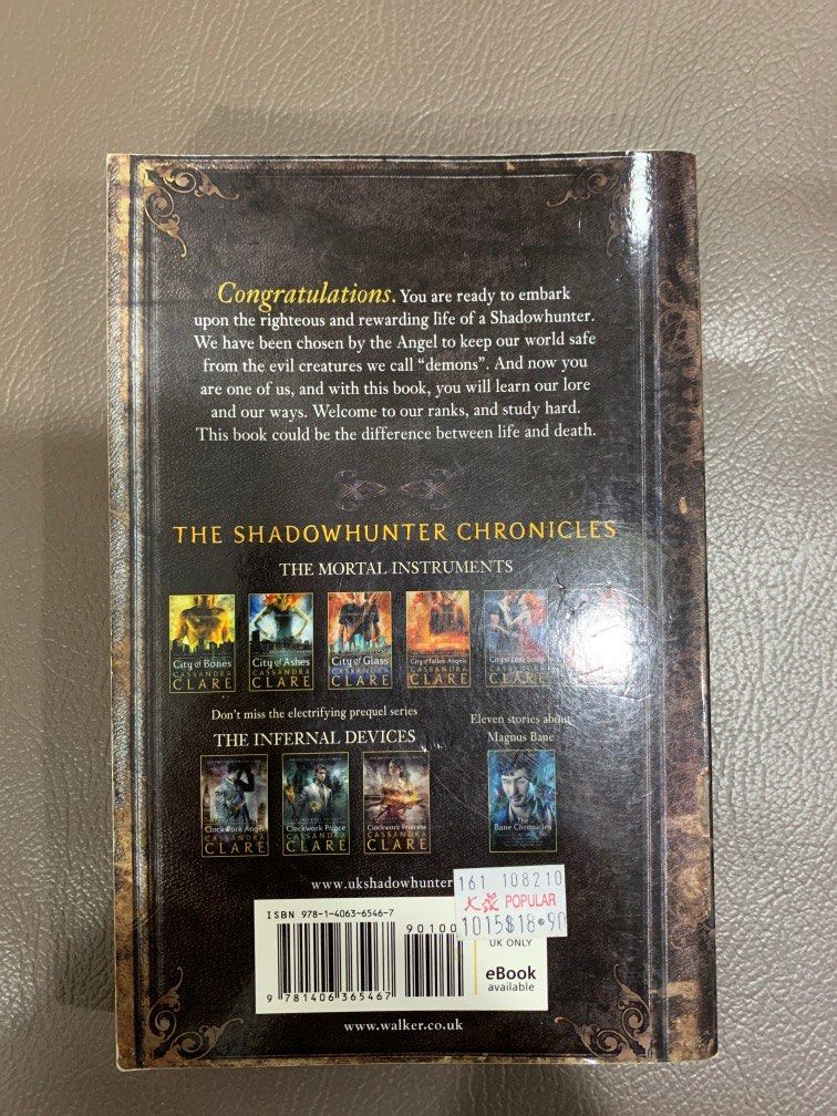 shadowhunters codex, Hobbies & Toys, Books & Magazines, Fiction & Non ...