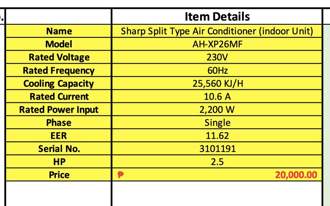 Sharp Split Type Air Conditioner Inverter (indoor Unit), TV & Home ...