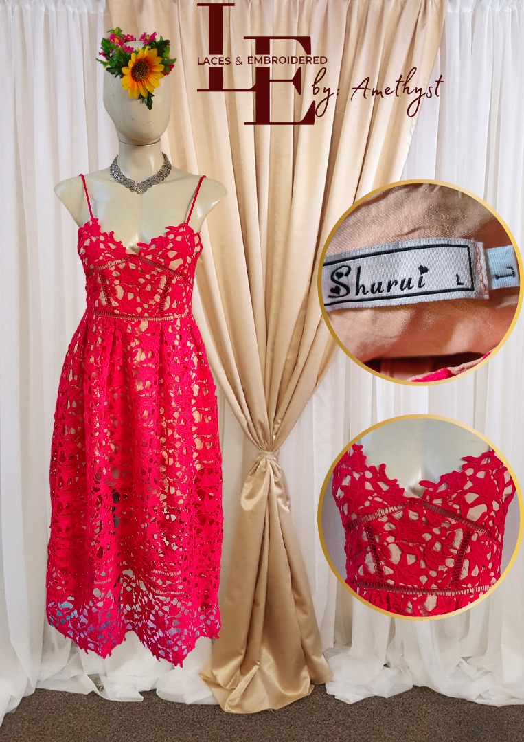 Shu.rui Red Dress , Women's Fashion, Dresses & Sets, Dresses on Carousell