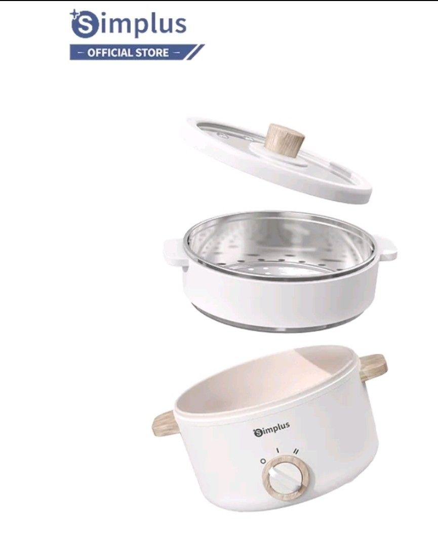 Simplus Electric Cooker with steamer Multi Cooker Hot Pot Frying Soup ...