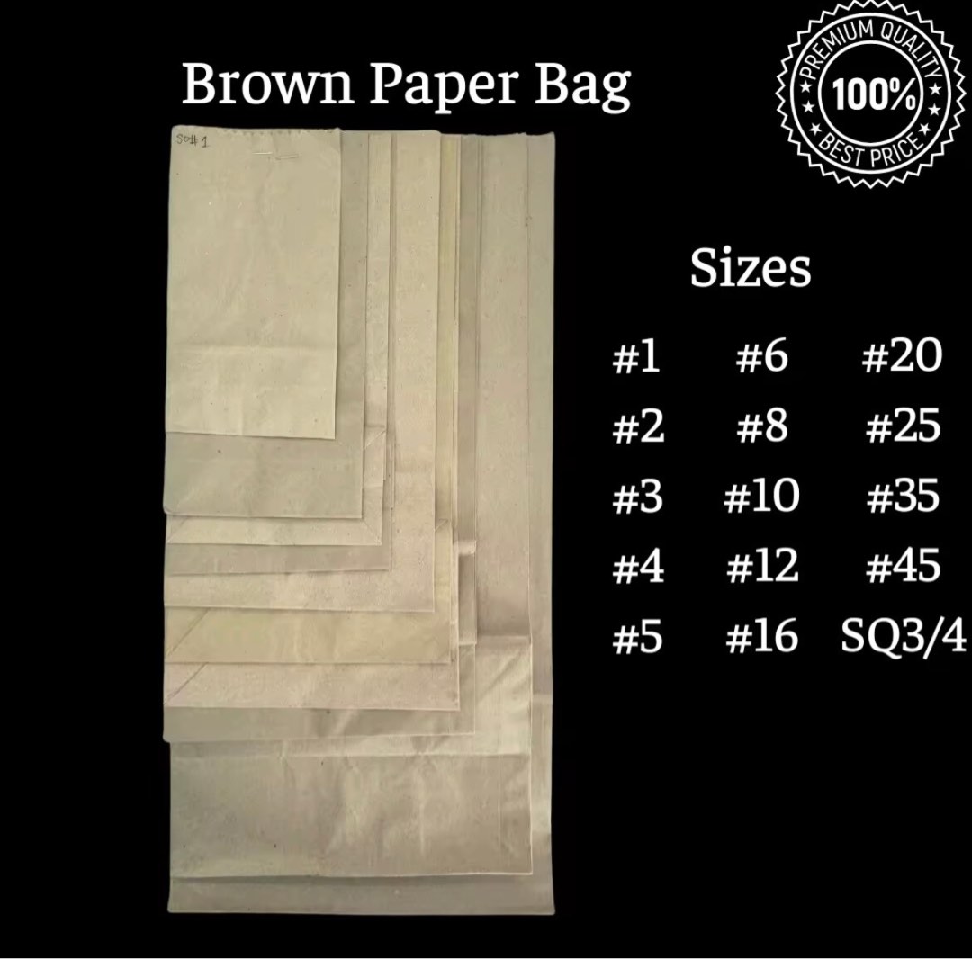 Sizes #12, 25pcs Paper Bags /Brown Paper Bag, Kraft Paperbag on Carousell