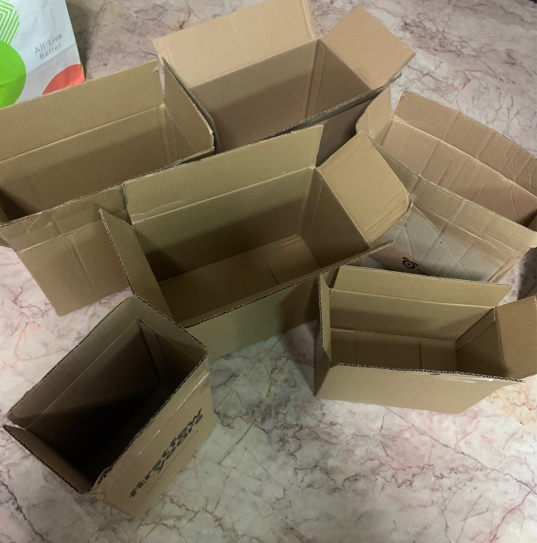 Small Cartons/Boxes x6, Furniture & Home Living, Home Improvement ...
