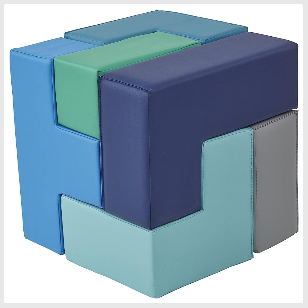 SoftZone Brainy Soft Foam Blocks, Stacking Blocks for Kids, Soma Puzzle ...
