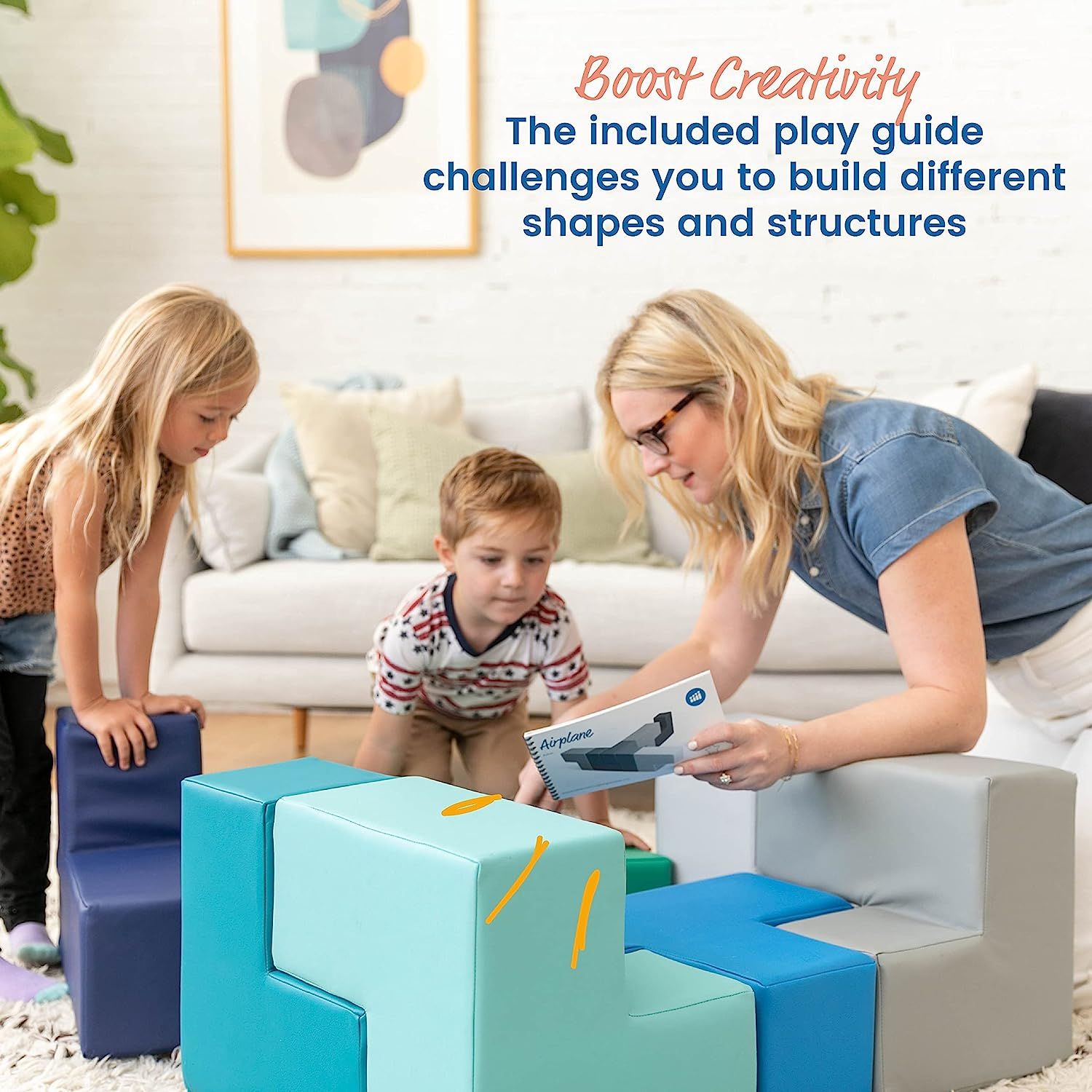 SoftZone Brainy Soft Foam Blocks, Stacking Blocks for Kids, Soma Puzzle ...