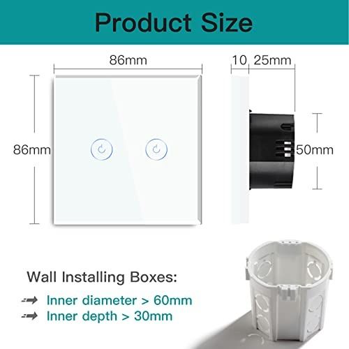 [Stockist.SG] BSEED Smart Light Switch WiFi Alexa 2 Gang 1 Way ...